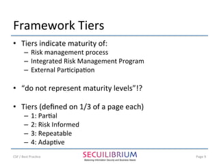 NISTs Cybersecurity Framework -- Comparison with Best Practice | PDF