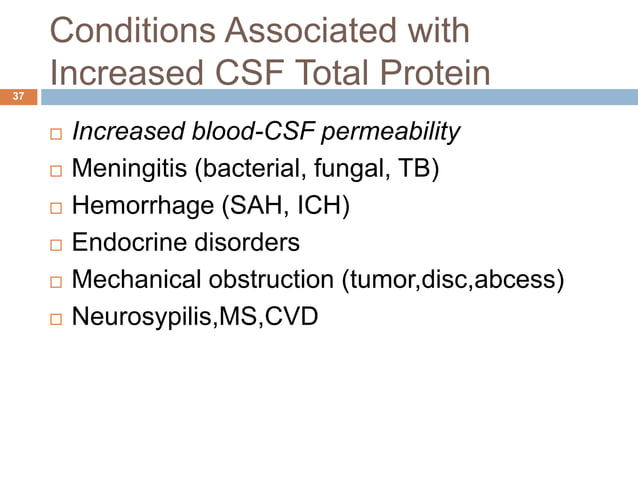 CSF & Body Cavity Fluid Examination.ppt | Brain and Nervous System ...