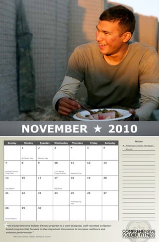 Comprehensive Soldier Fitness Calendar | PDF