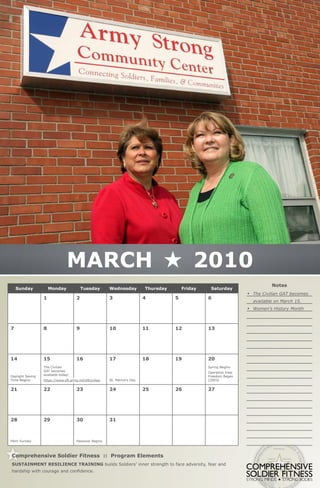 Comprehensive Soldier Fitness Calendar | PDF