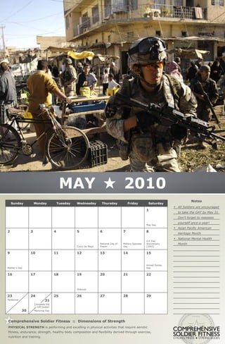 Comprehensive Soldier Fitness Calendar | PDF