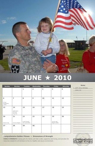 Comprehensive Soldier Fitness Calendar | PDF