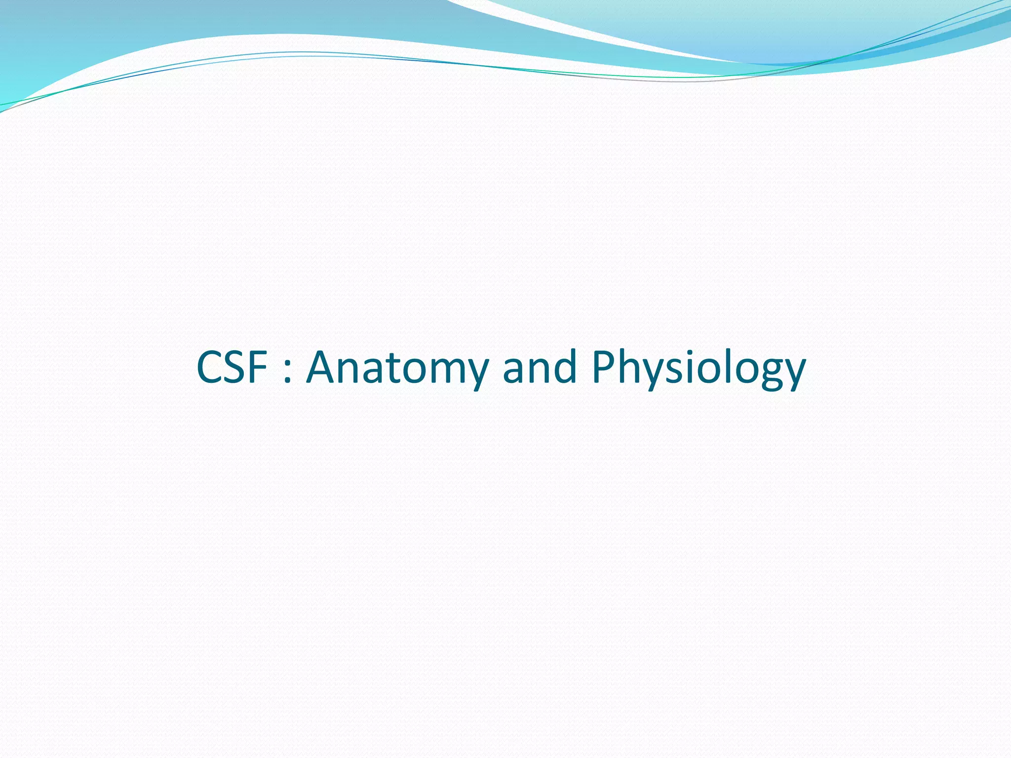 CSF circulation disorders | PPTX