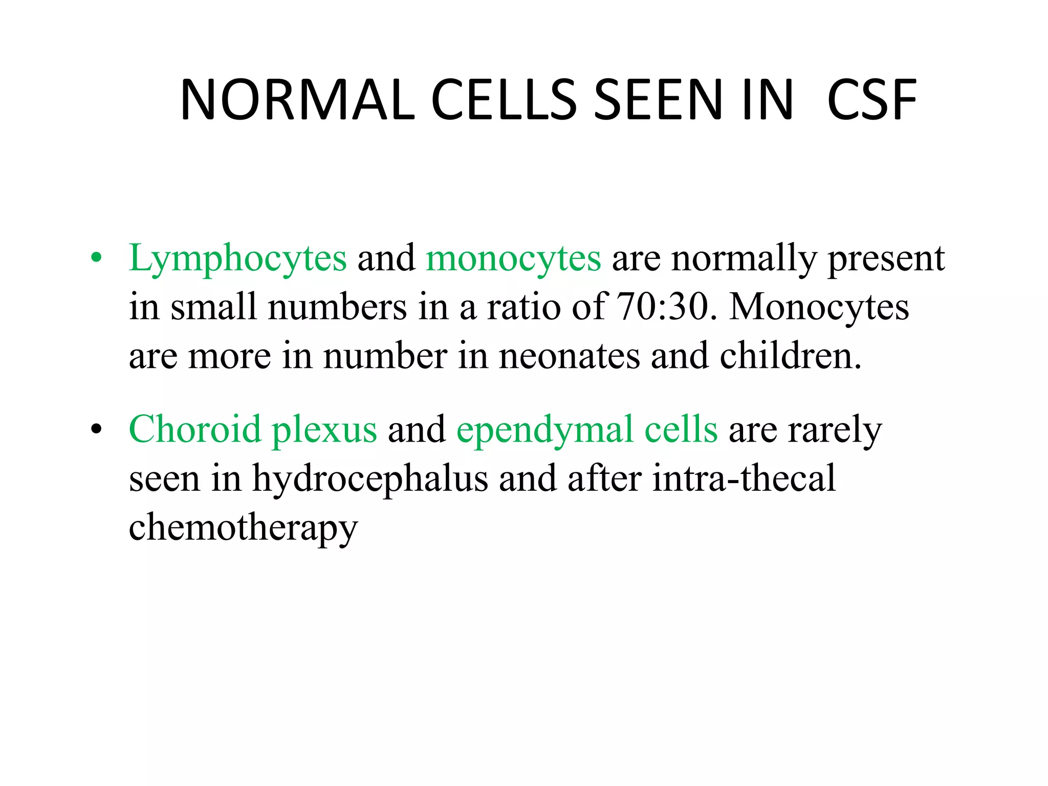 Csf cytological studies and its interpretation1 | PPTX