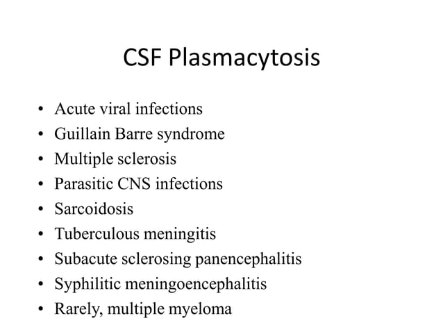 Csf cytological studies and its interpretation1 | PPTX | Brain and ...