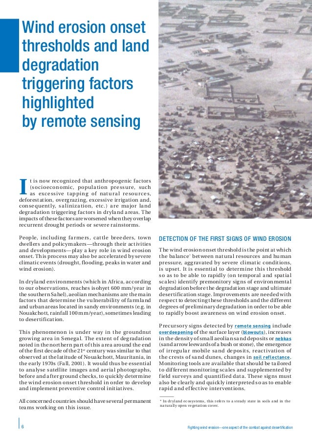 Fighting wind erosion. one aspect of the combat against desertificati…