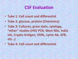CSF Examination | PPTX