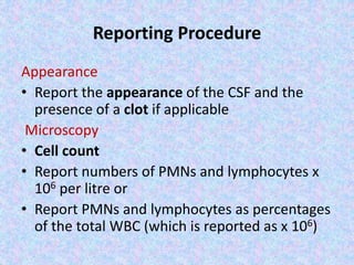 CSF Examination | PPTX
