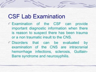 Csf examination | PPT