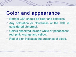 Csf examination | PPT