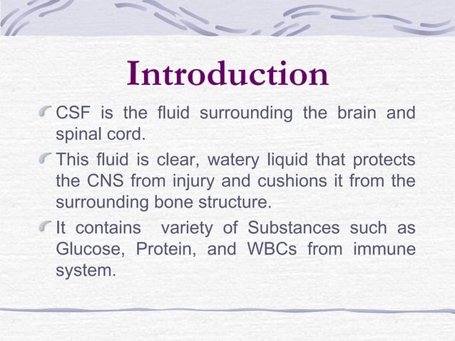 Csf examination | PPT