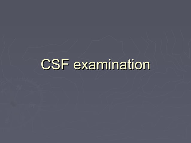 Csf examination | PPT