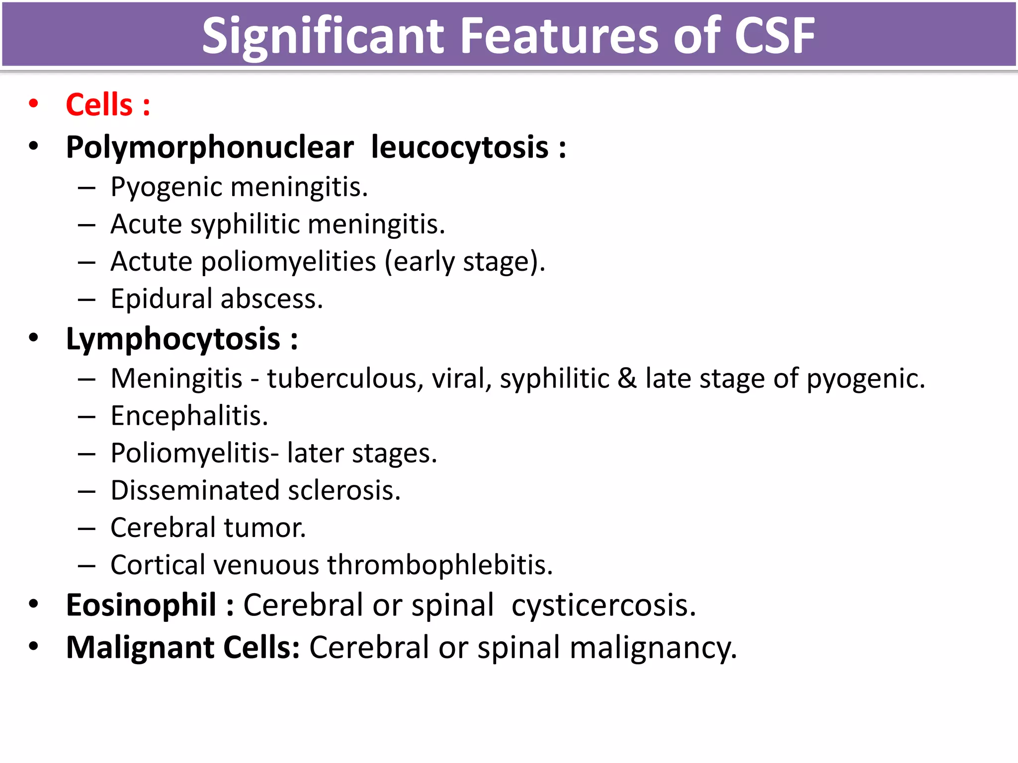 CSF examination | PPTX