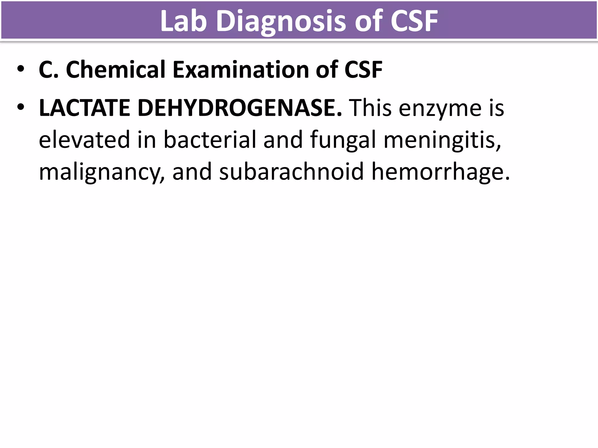 CSF examination | PPTX