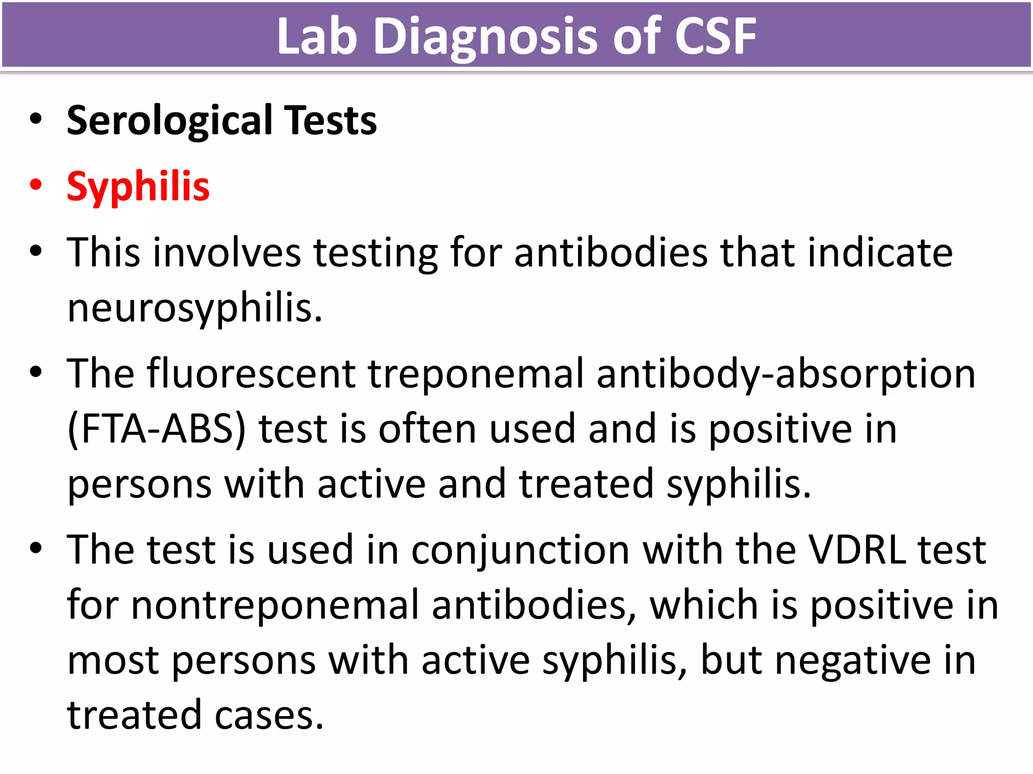 CSF examination | PPTX