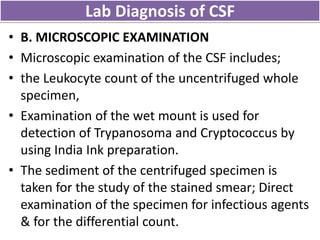 CSF examination | PPTX
