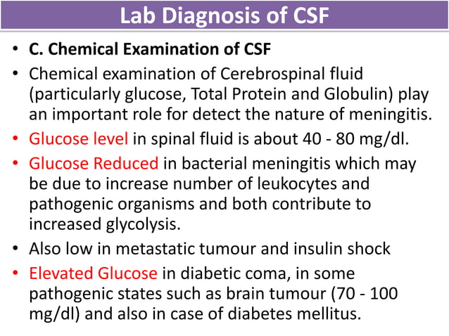 CSF examination | PPTX | Brain and Nervous System Disorders | Diseases ...