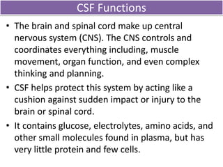 CSF examination | PPTX