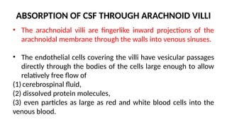 Cerebrospinal Fluid and factors affecting Intracranial pressure | PPTX