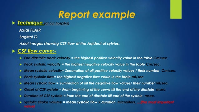 Csf Flowmetry Pptx Brain And Nervous System Disorders Diseases 7475