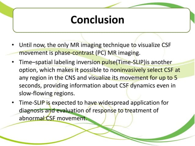 Csf flow study | PPTX