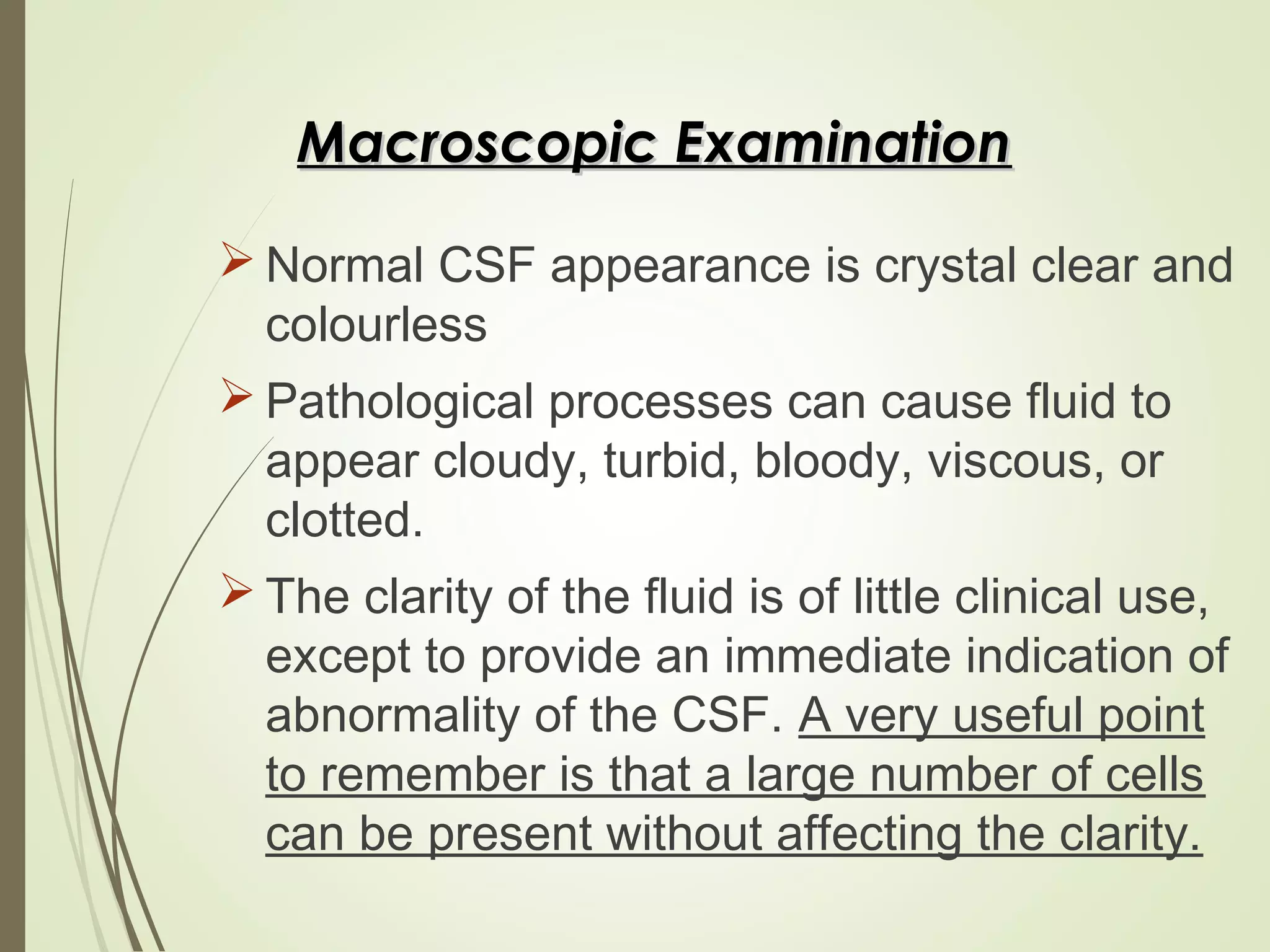 CSF Examination | PPT