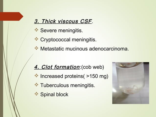 CSF Examination | PPT | Blood Disorders | Diseases and Conditions
