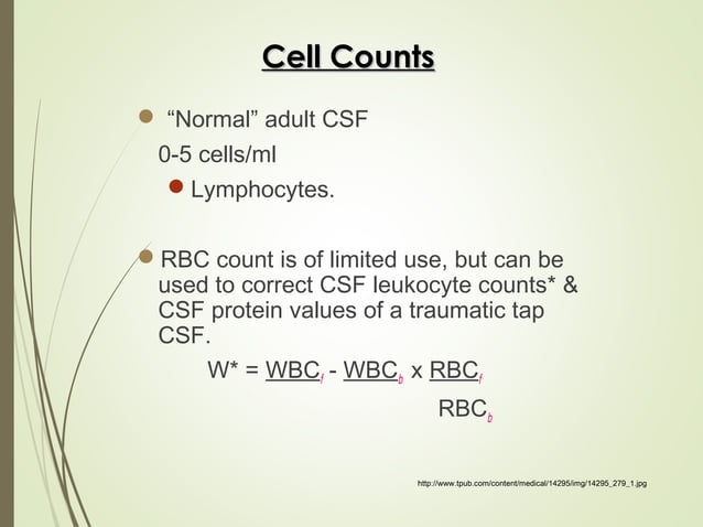 CSF Examination | PPT | Blood Disorders | Diseases and Conditions