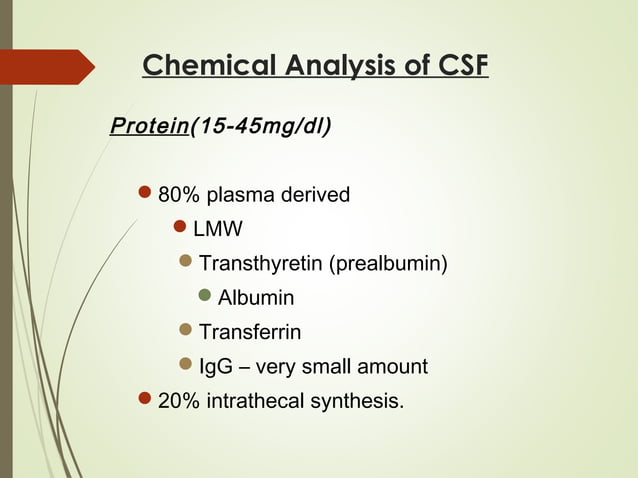 CSF Examination | PPT | Blood Disorders | Diseases and Conditions