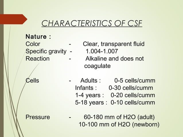 CSF Examination | PPT | Blood Disorders | Diseases and Conditions