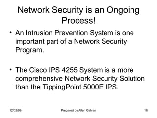 IPS Product Comparison of Cisco 4255 & TippingPoint 5000E | PPT