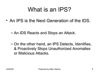 IPS Product Comparison of Cisco 4255 & TippingPoint 5000E | PPT