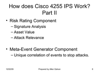 IPS Product Comparison of Cisco 4255 & TippingPoint 5000E | PPT