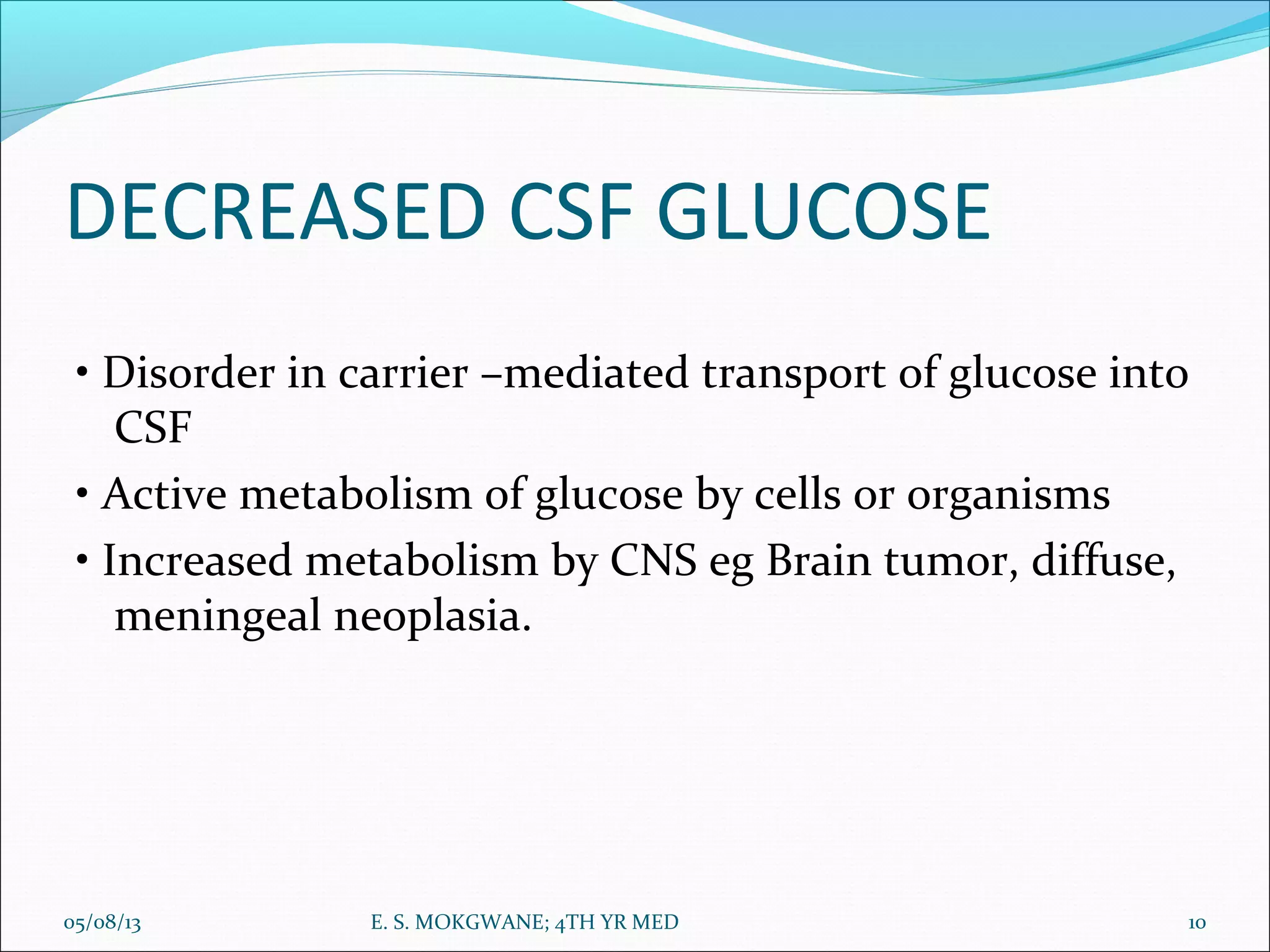 Cerebrospinal Fluid Interpretation | PPT