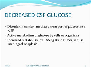 Cerebrospinal Fluid Interpretation | PPT