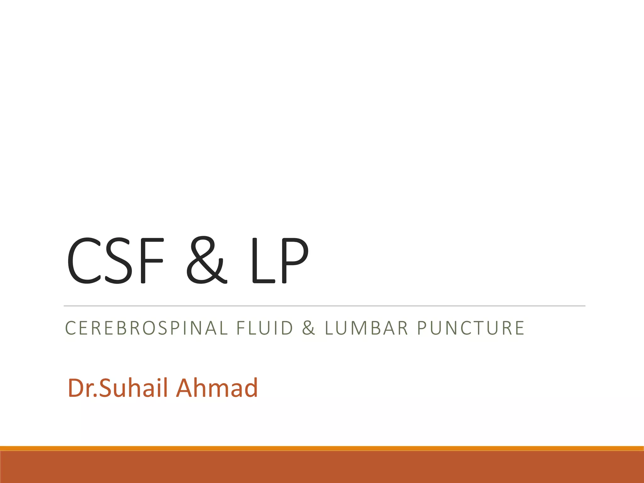 CSF and LP | PPTX