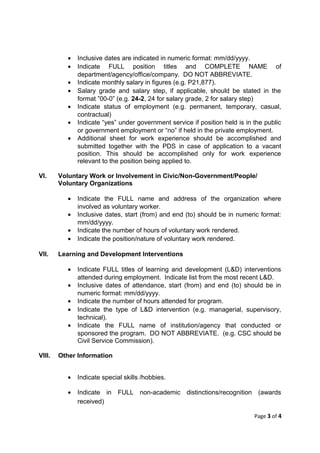 Cs form no. 212 attachment revised guide to filling up the personal ...