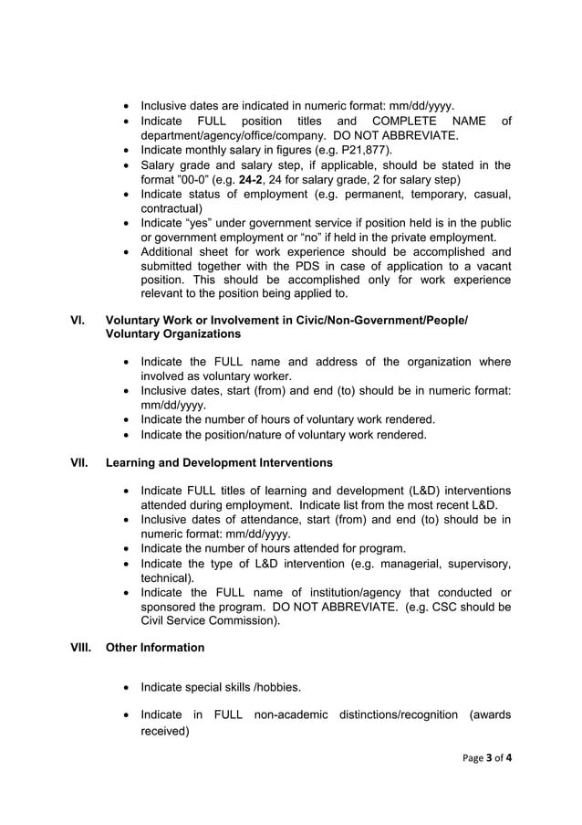 Cs form no. 212 attachment revised guide to filling up the personal data sheet (1) | DOC