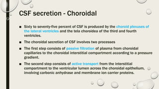cerebrospinal fluid physiology and effects | PPT