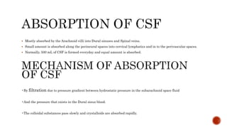 CSF cerebrospinal fluid examination Mlt students | PPTX