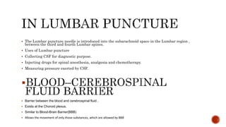 CSF cerebrospinal fluid examination Mlt students | PPTX