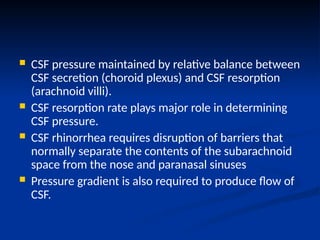 Cerebro spinal fluid rhinorrhea management | PPTX | Ear, Nose and Throat Conditions | Diseases ...