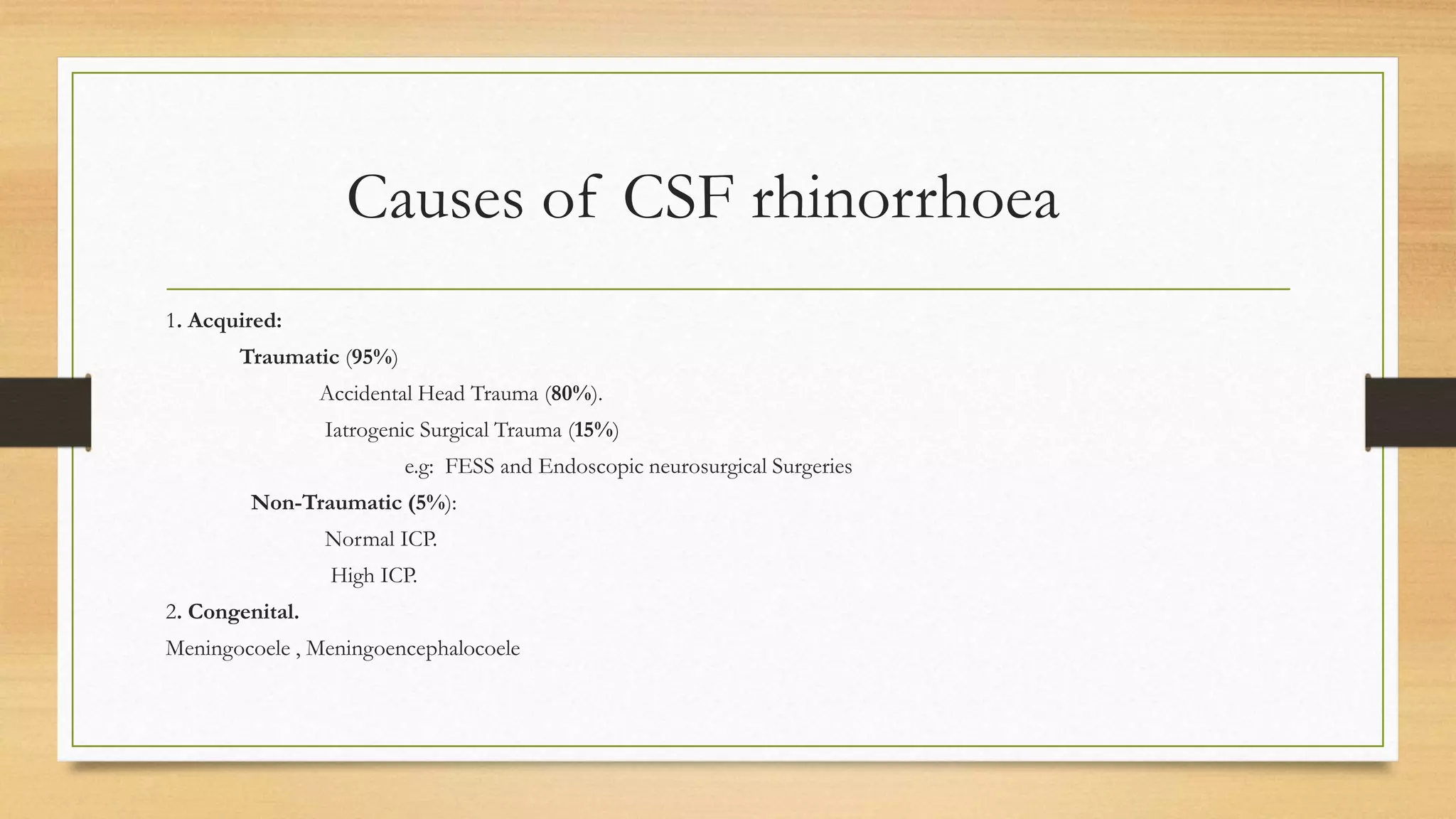 Csf rhinorrhea | PPTX