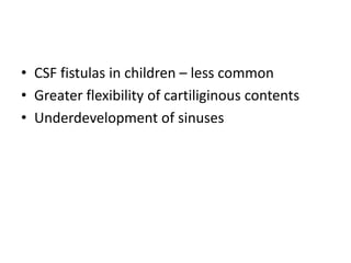 CSF RHINORRHOEA | PPTX