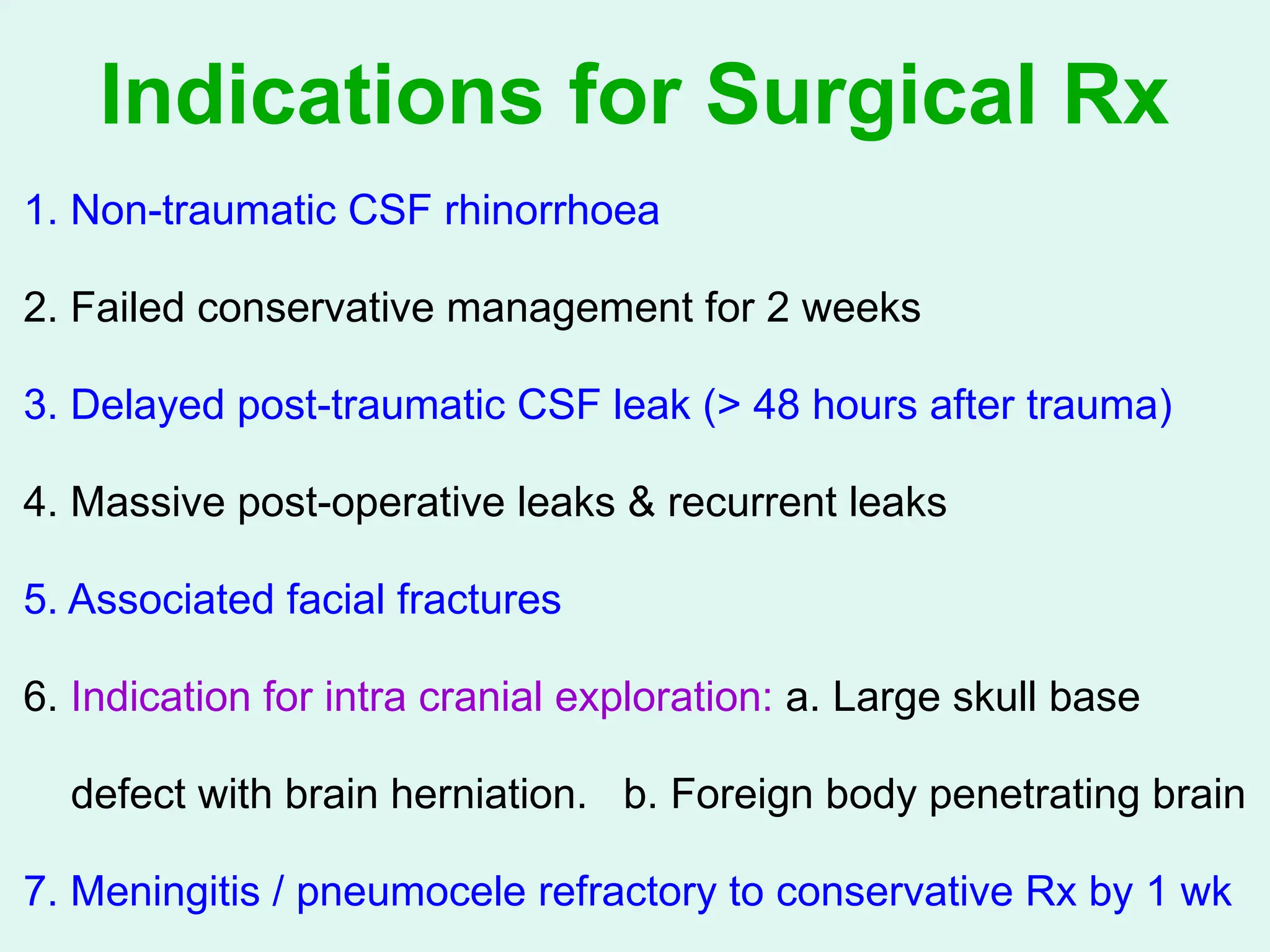 CSF rhinorrhea, choanal atresia, Septal hematoma, abscess .pptx