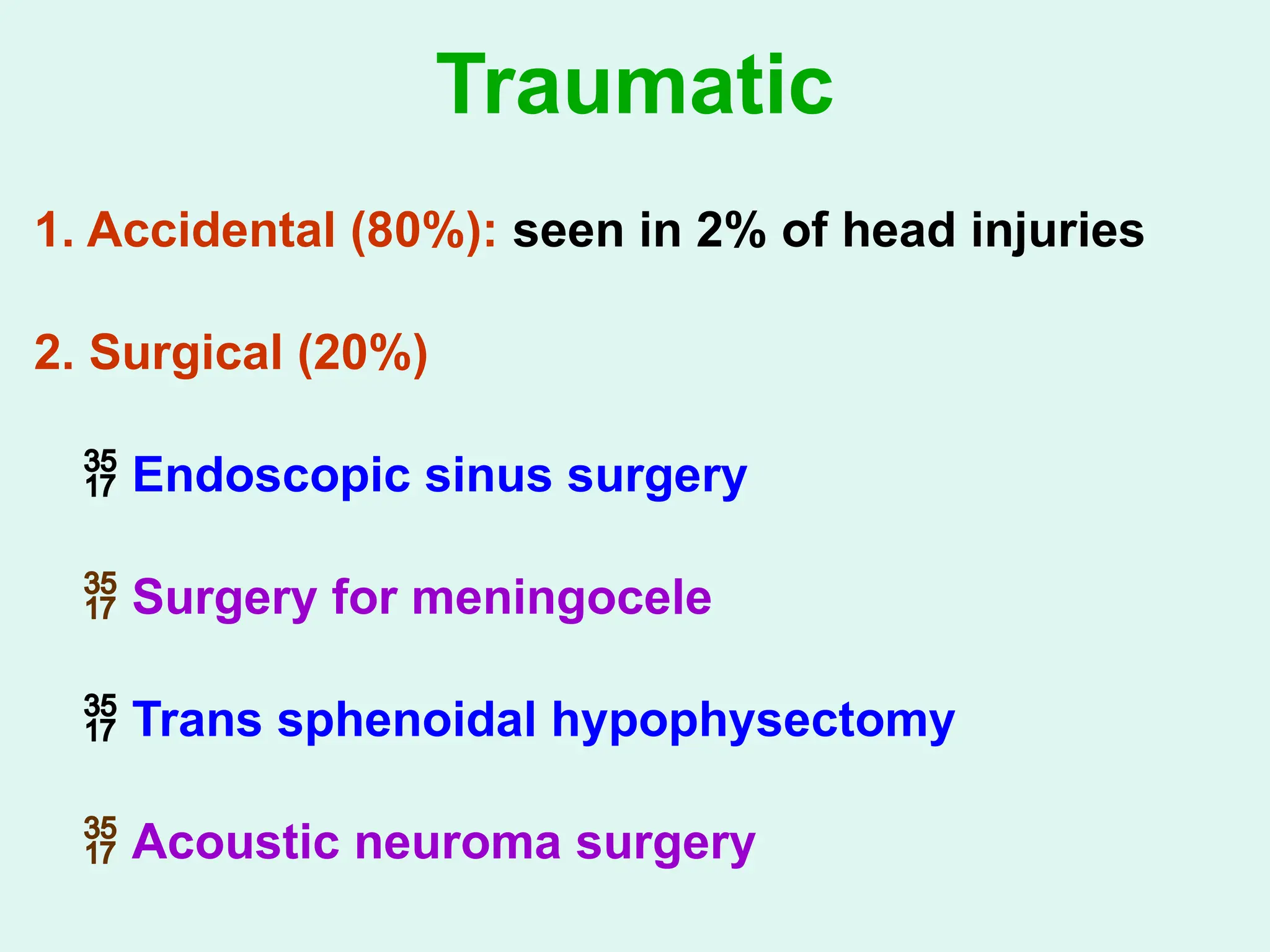 CSF rhinorrhea, choanal atresia, Septal hematoma, abscess .pptx