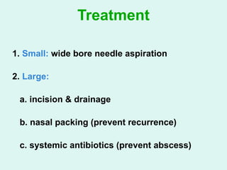 CSF rhinorrhea, choanal atresia, Septal hematoma, abscess .pptx