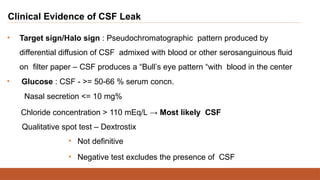 CSF RHINORRHOEA presentation resident year | PPTX