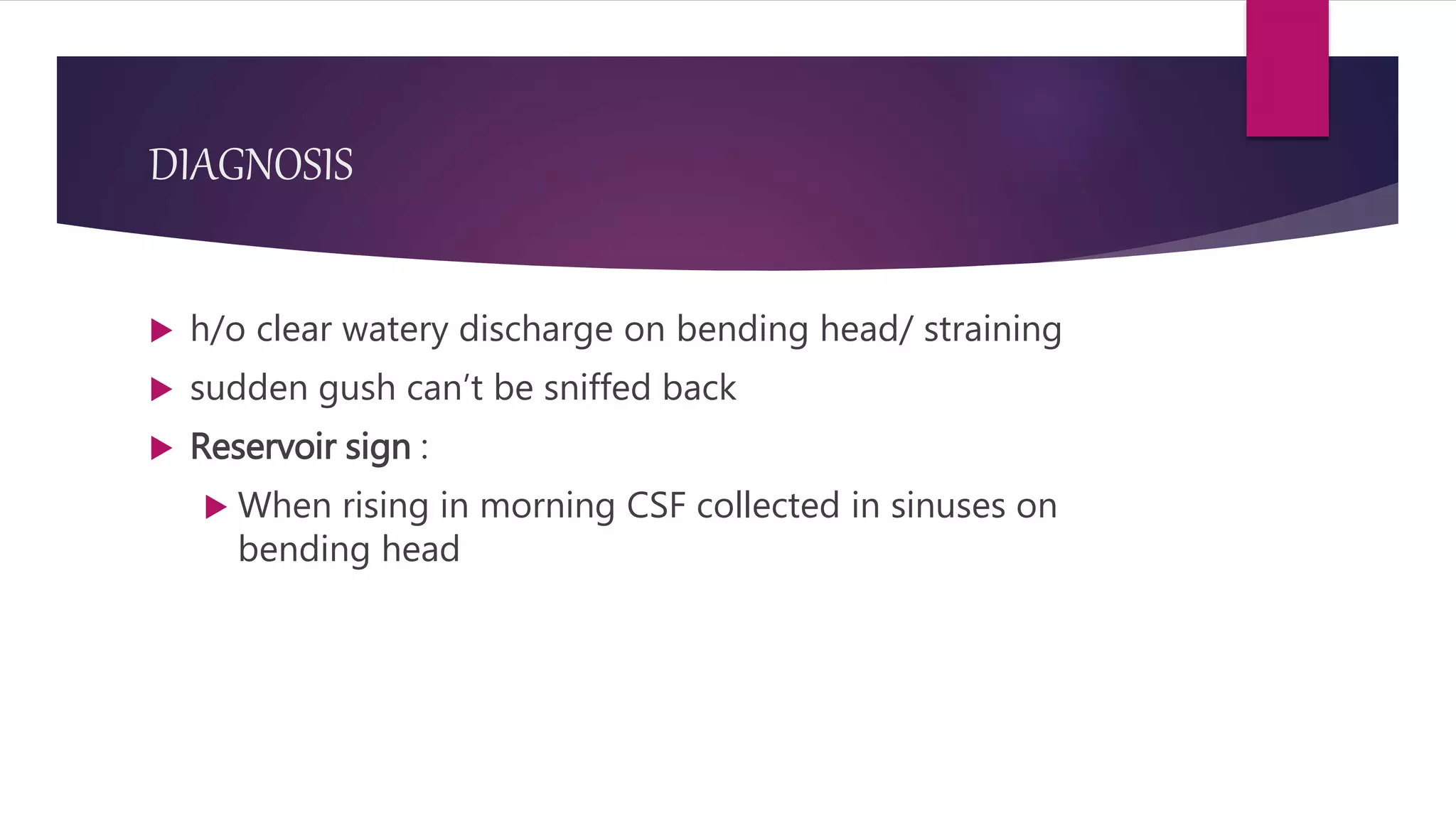 Csf rhinorrhoea | PPTX