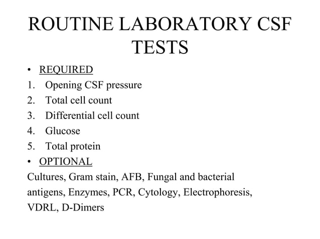 Fluid cytology in CSF | PPSX